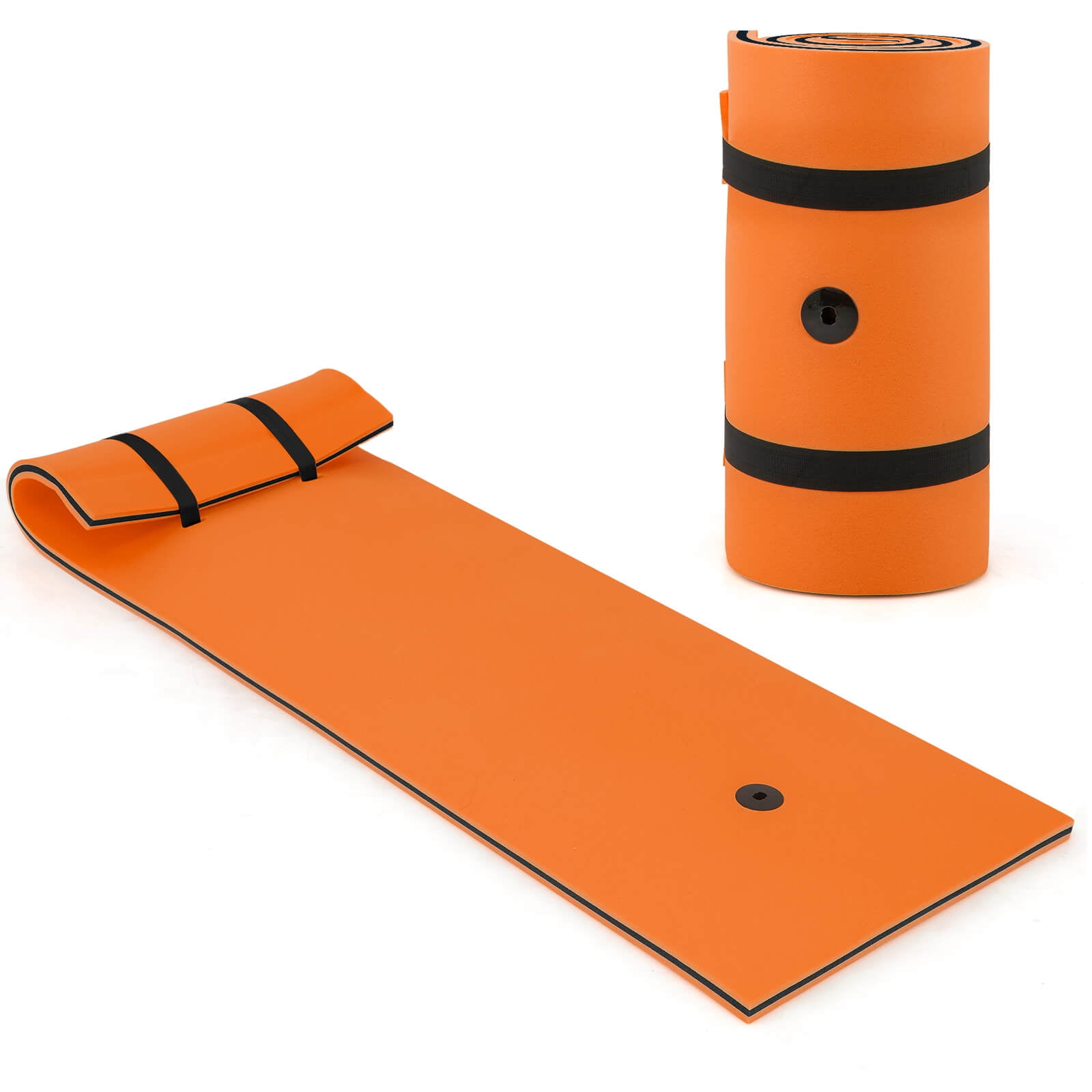 Costway 3-Layer Tear-Resistant Foam Floating Pad Island Water Sports ...