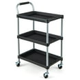 Costway 3 Layer Utility Rolling Tool Cart with Lockable Universal ...