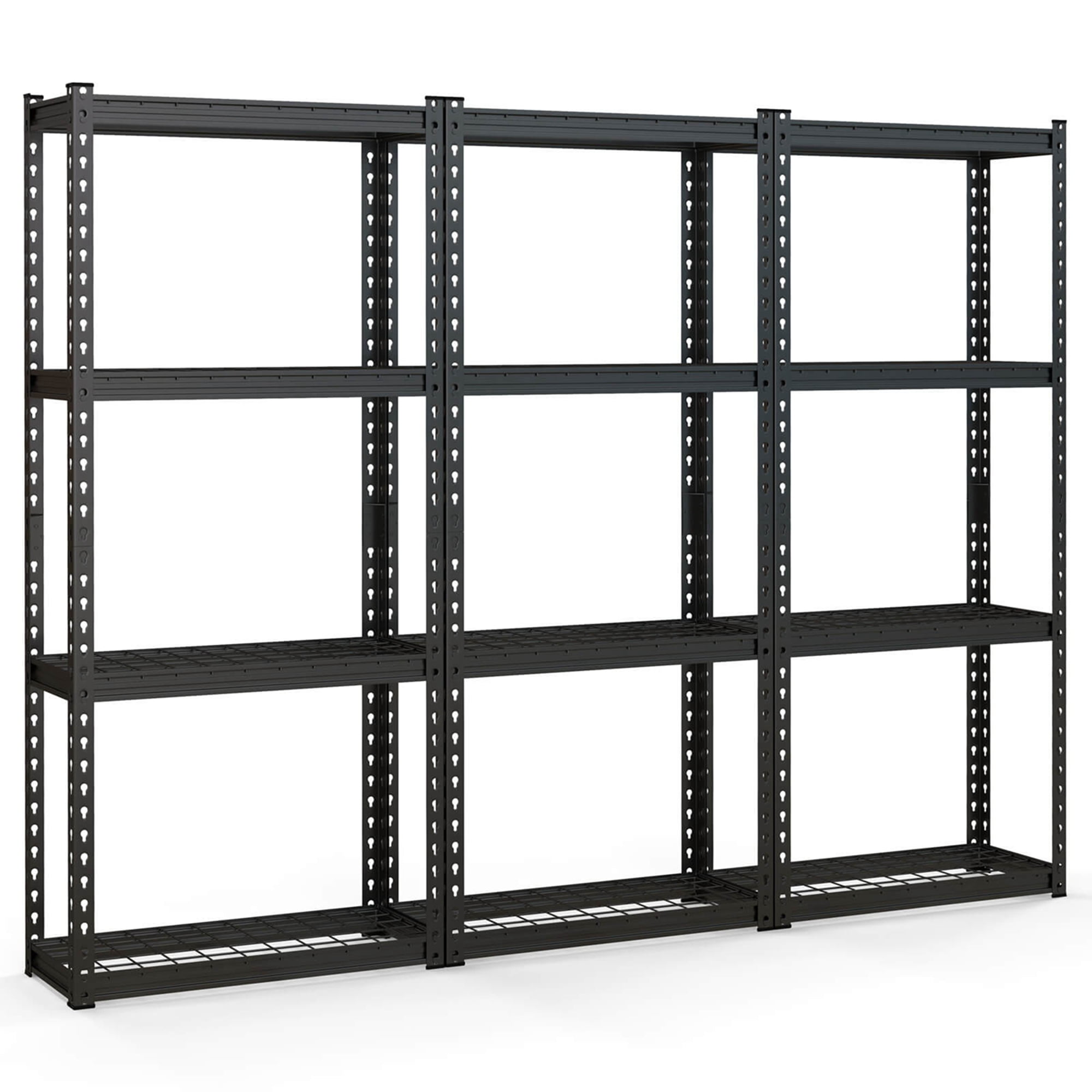 Costway 3 PCS 4-Tier Metal Shelving Unit Heavy Duty Wire Storage Rack ...