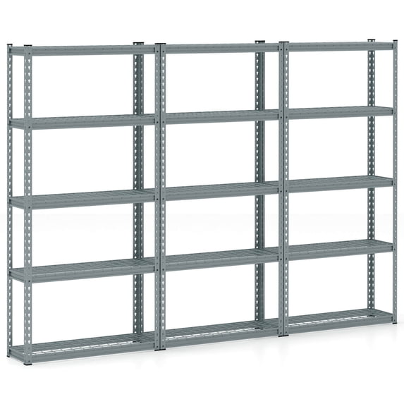 Costway 3 PCS 5-Tier Heavy Duty Storage Shelf Storage Utility Rack ...