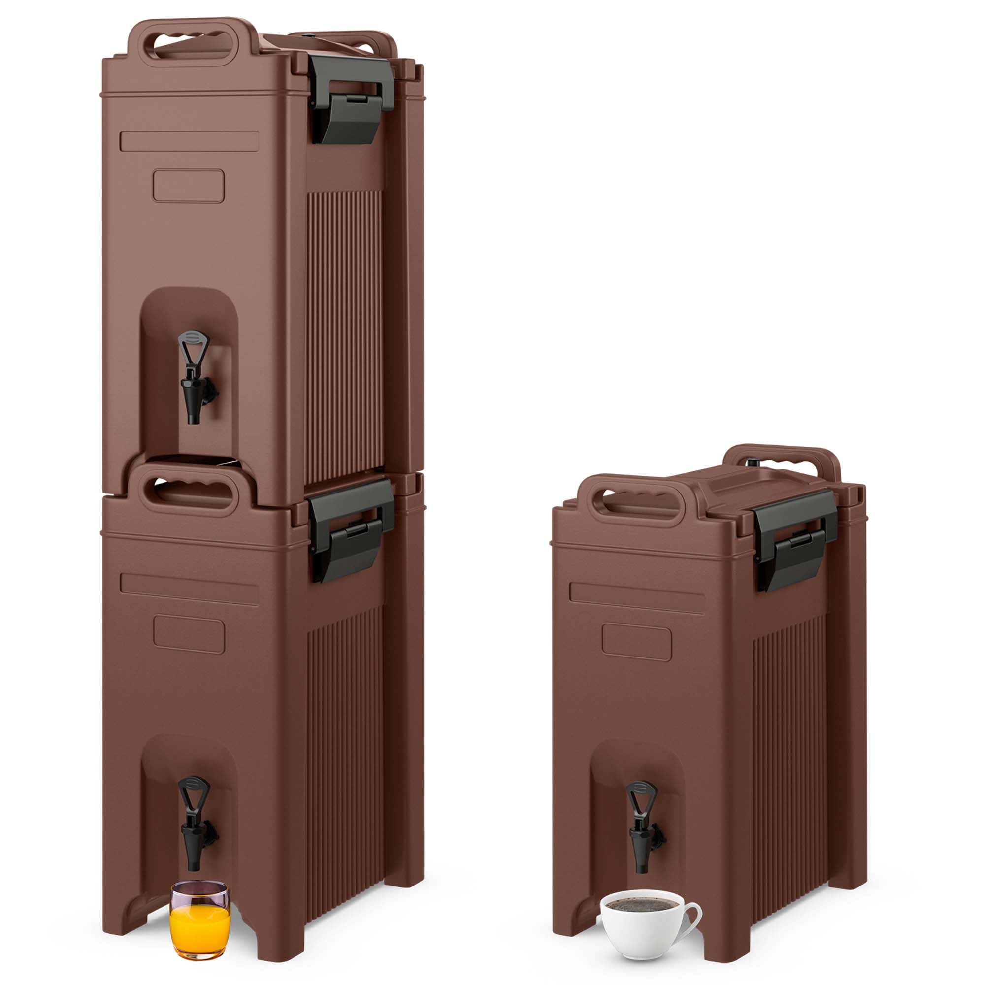 Costway 3 PCS Insulated Beverage Server/Dispenser 5 Gallon Hot & Cold ...