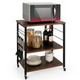 Costway 3-Tier Kitchen Baker's Rack, Large Appliance Stand with Shelves ...