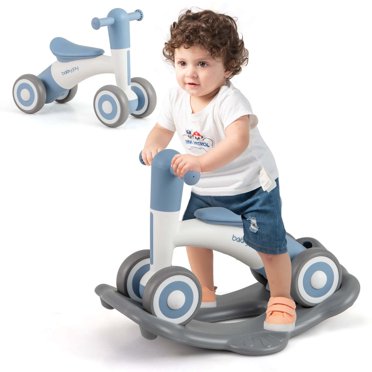 Infans 3-in-1 Rocking Horse & Sliding Car w/ Detachable Balance Board ...