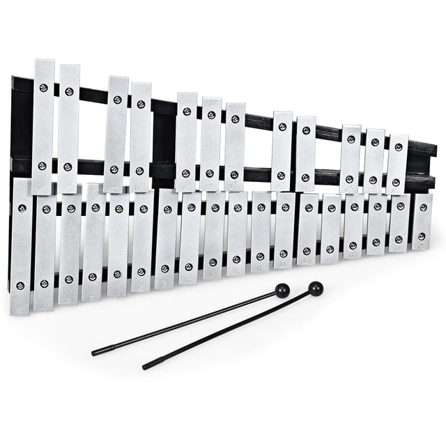 Costway 30 Note Foldable Glockenspiel Xylophone Aluminum Music ...