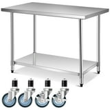 Costway 30'' x 48'' Stainless Steel Prep Storage Utility Shelf ...