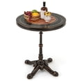Costway 32" Patio Dining Table with 1.6" Umbrella Hole & Lid DPC ...