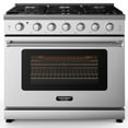 Costway 36 Inches Natural Gas Range Freestanding with 6 Burners Cooktop ...