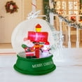 Costway 4 FT Christmas Inflatable Santa Snow Globe Light Up Crystal ...