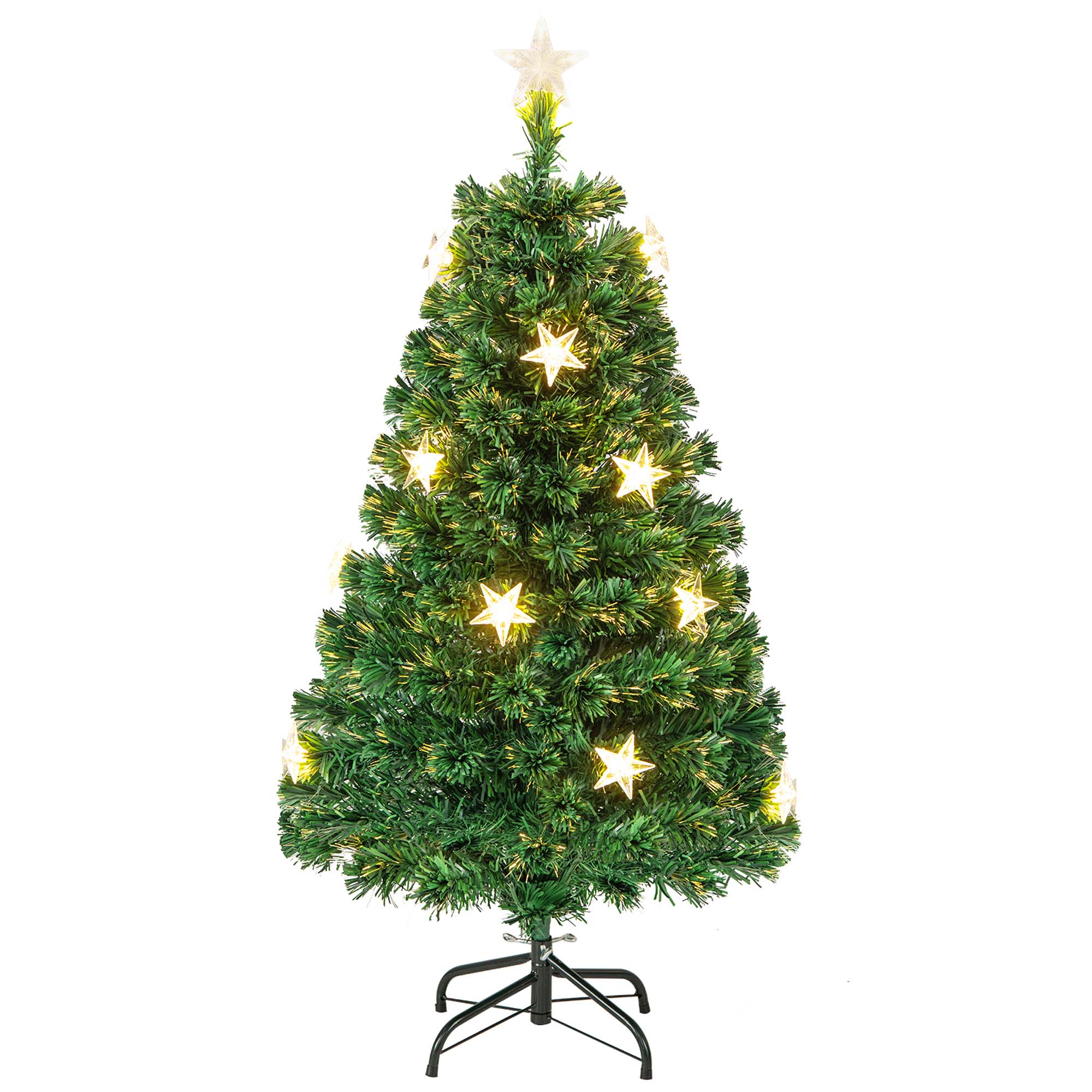 Costway 4 FT Pre-Lit Artificial Xmas Tree with 135 Branch Tips &15 Warm ...