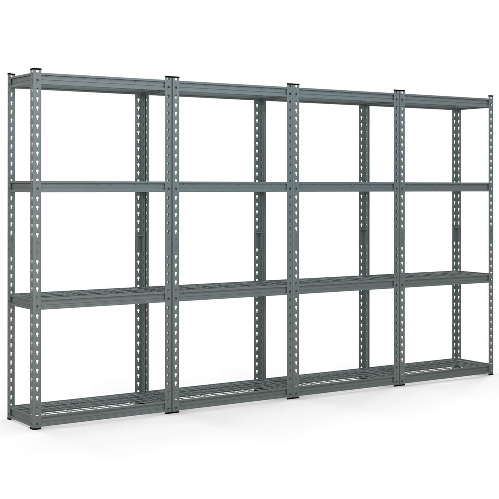 Costway 4 PCS 4-Tier Metal Shelving Unit Heavy Duty Wire Storage Rack ...