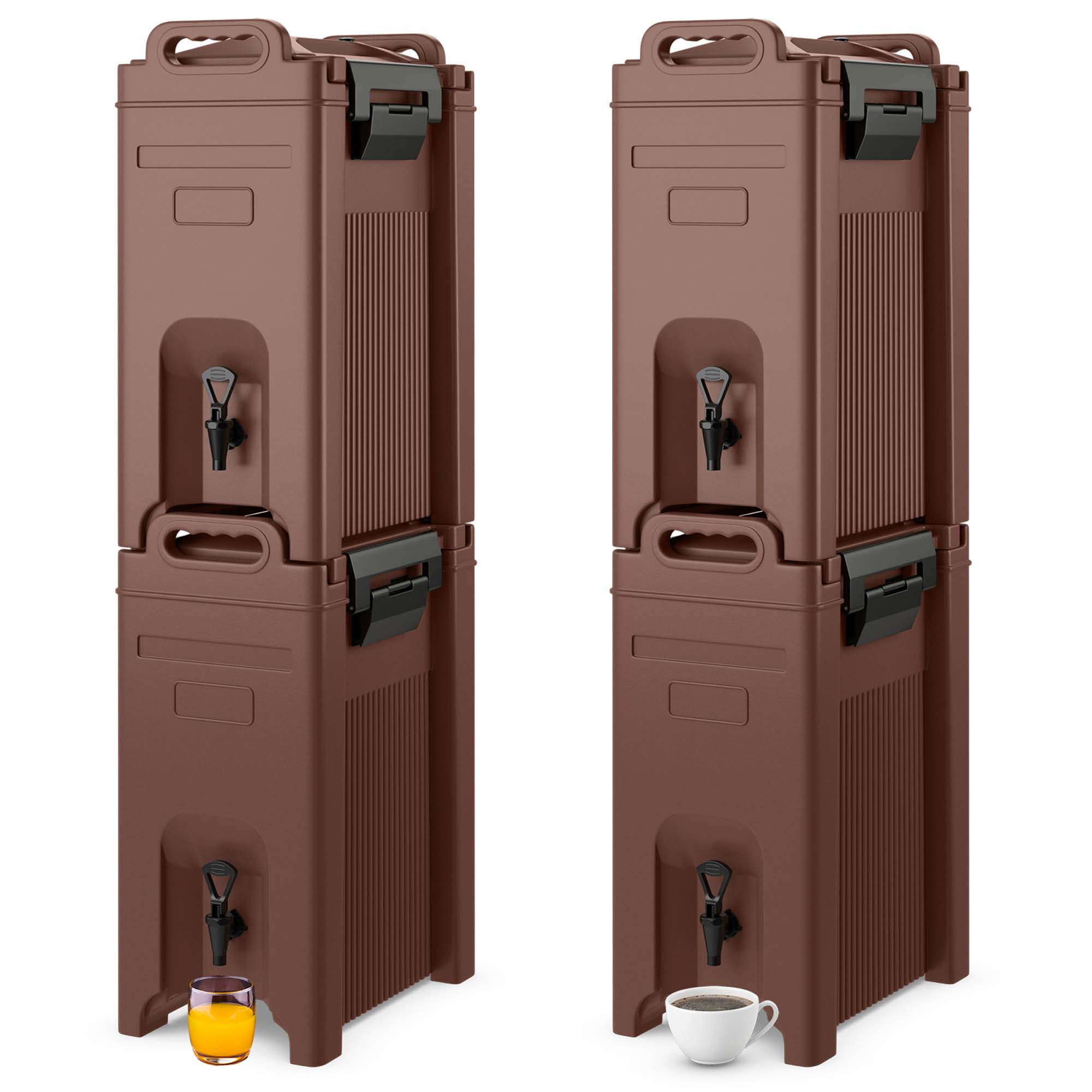 Costway 4 PCS Insulated Beverage Server/Dispenser 5 Gallon Hot & Cold ...