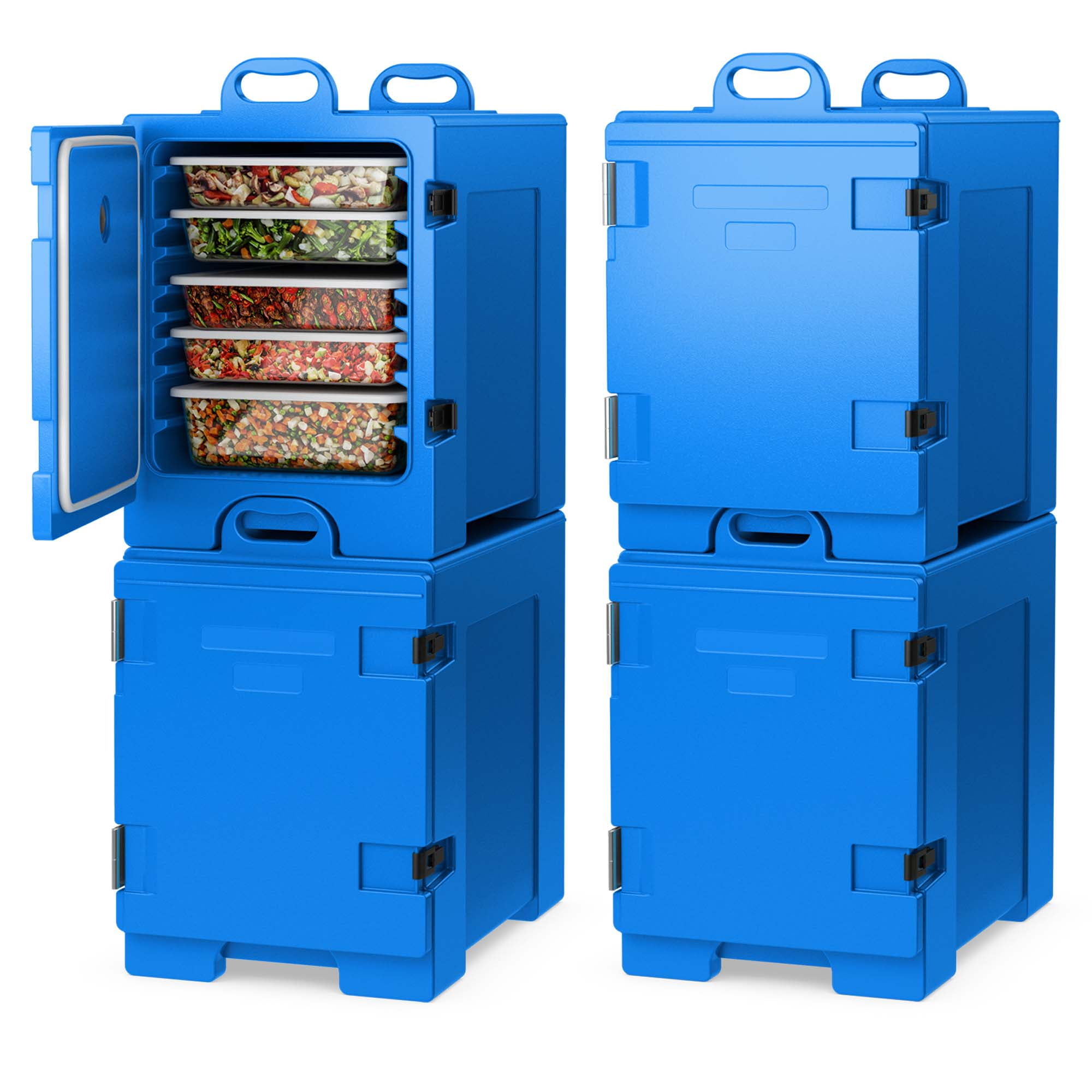 Costway 4-Pack Insulated Food Pan Carrier - Hot & Cold, 5 Pan Capacity ...