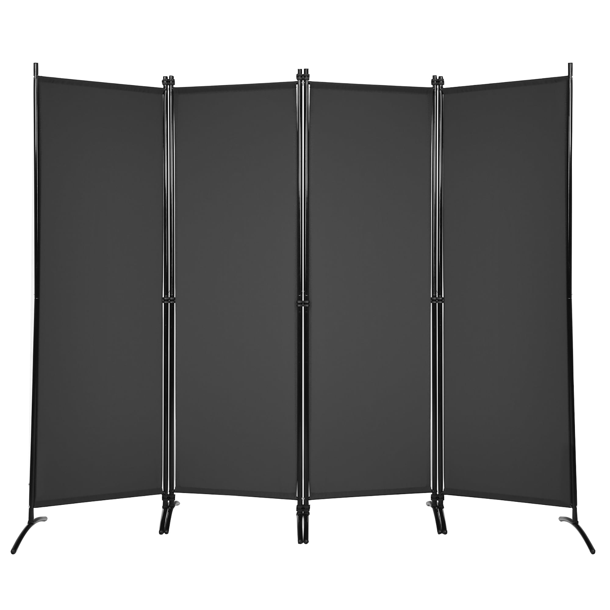 Costway 4-Panel 5.6ft Room Divider Folding Fabric Privacy Screen w ...