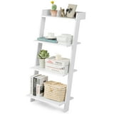 Free Shipping! Costway 4-Tier Ladder Shelf Leaning Bookshelf with Anti ...