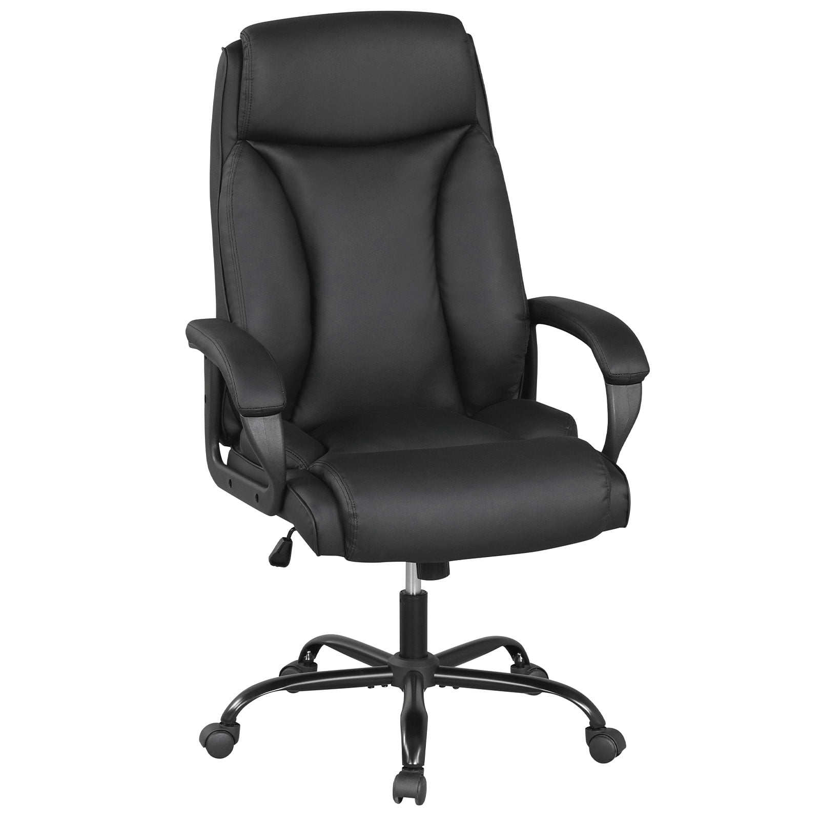 Costway 400 LBS Big & Tall Leather Office Chair Adjustable High Back ...
