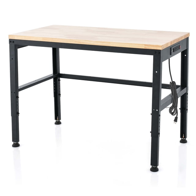 Costway 48" Adjustable Work Bench Heavy-Duty Steel Frame Worktable with ...