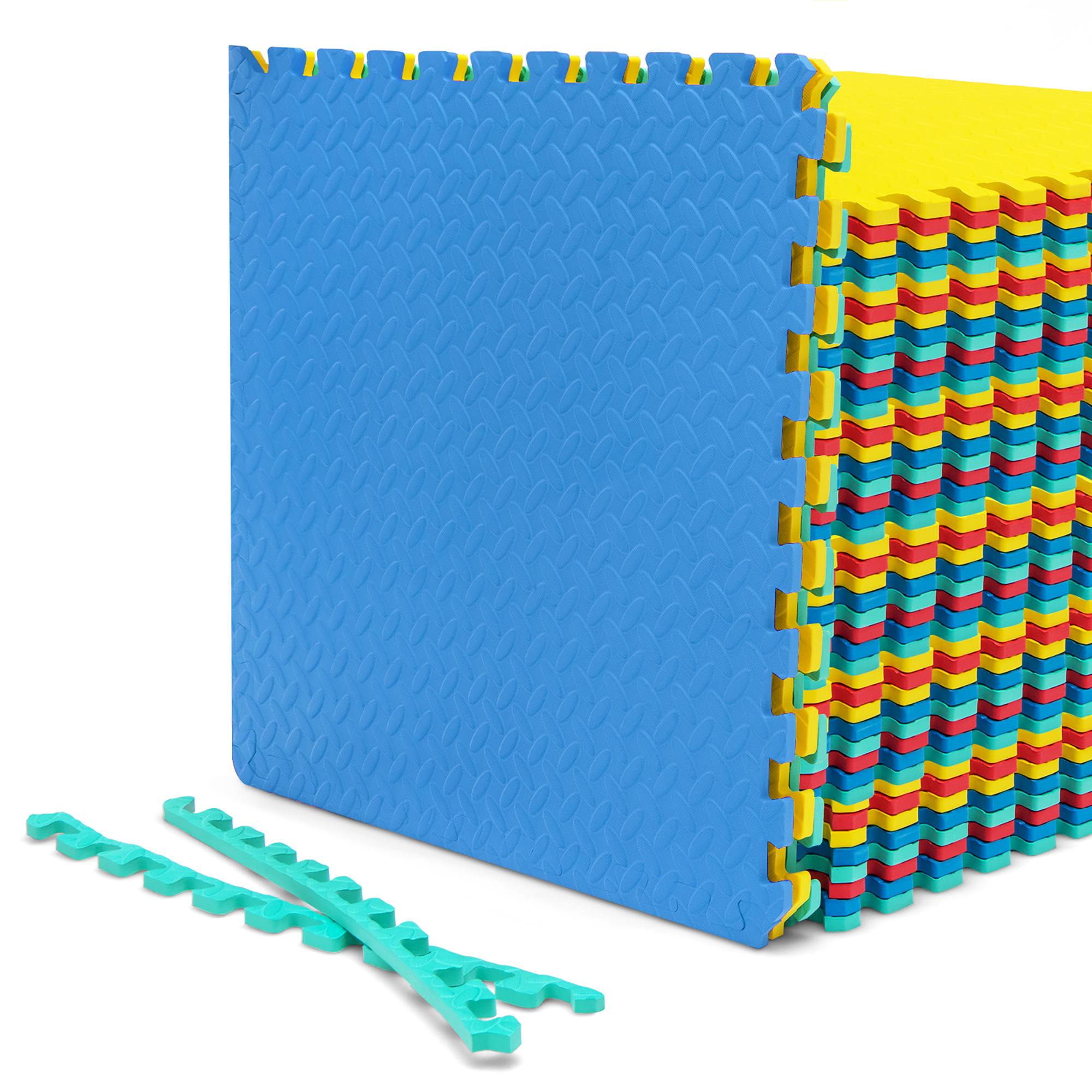 Costway 48 Tiles Workout Fitness Padding, 1/2'' Thick EVA Foam Gym ...
