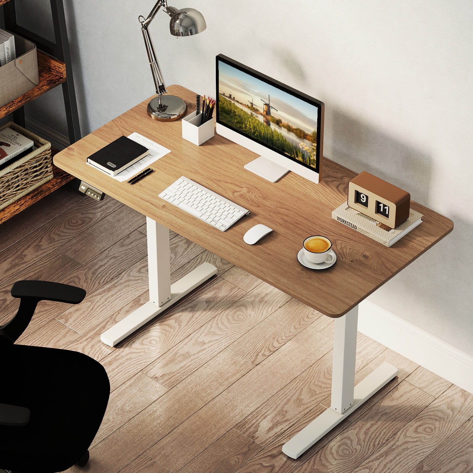 Costway 48” x 24” Electric Standing Desk with LED Display 2 Memory ...