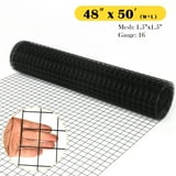 Costway 48''x50'' Hardware Cloth 16 Gauge Black Vinyl Coated Welded ...