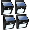 Costway 4PCS 30 LEDs Solar Motion Sensor Light - Wireless Solar Powered ...