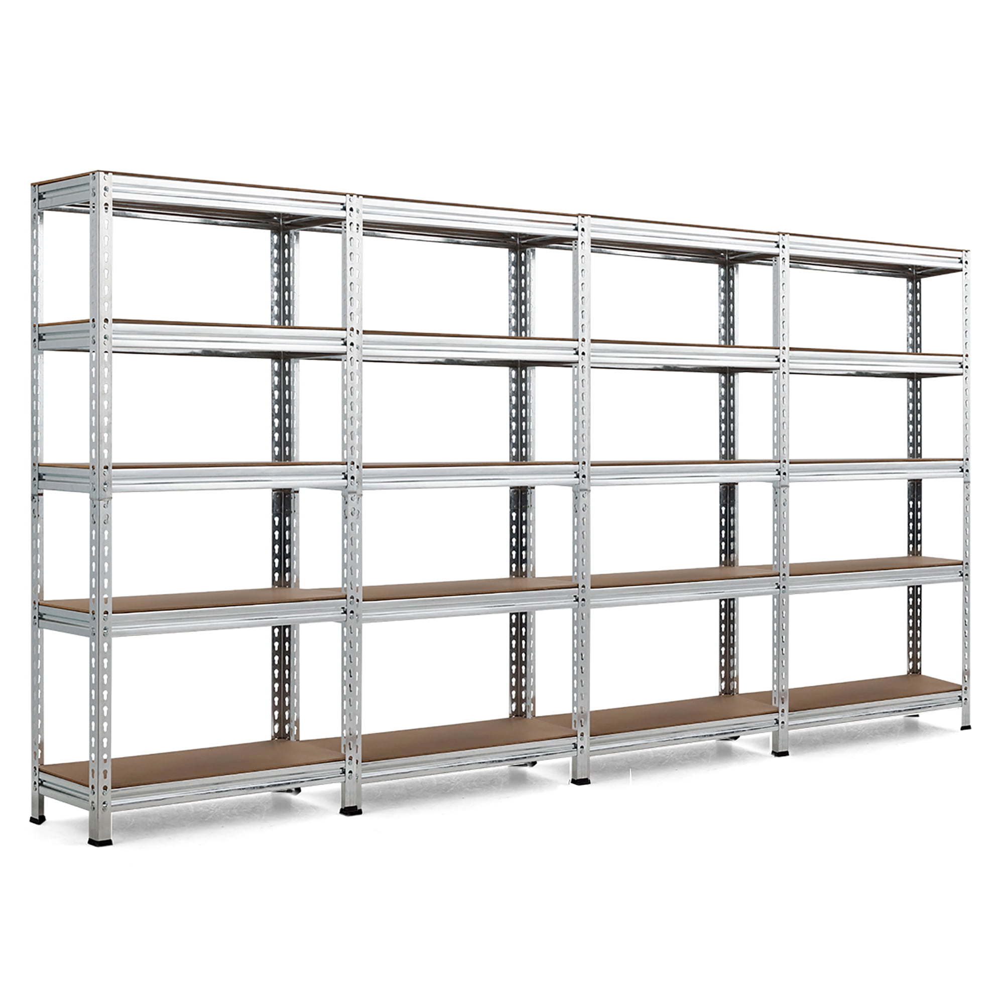 Costway 5-Tier Stand Alone Metal Storage Shelf Units, Adjustable ...