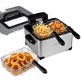 Costway 5.3-Qt Electric Deep Fryer with 3 Baskets, 1700W LED Touch ...