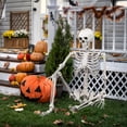 Costway 5.4 FT Halloween Skeleton Decoration Life Size Large Skeleton ...