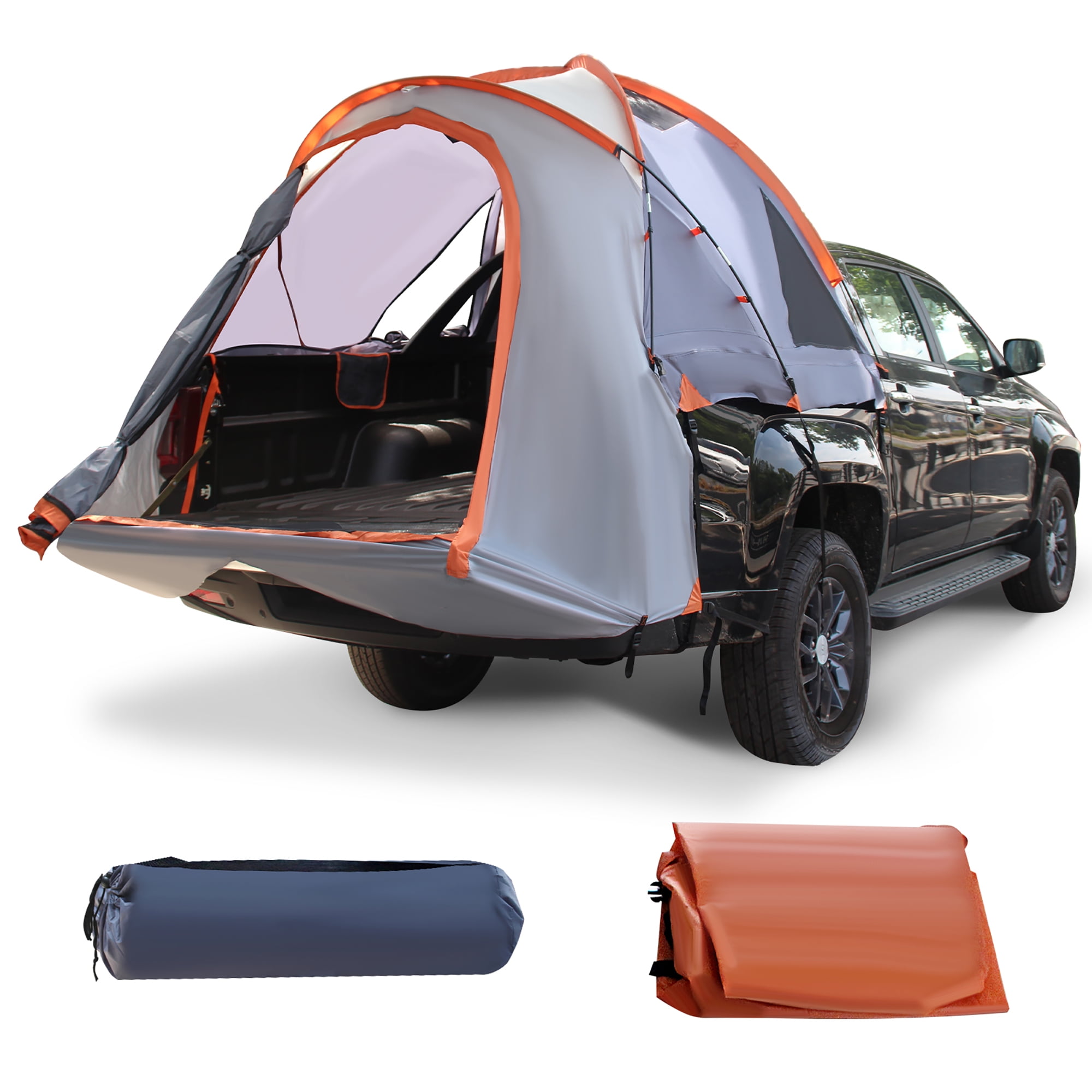 Costway Compact Camping Tailgate Truck Tent, 5'-5.2' Bed, Portable with ...