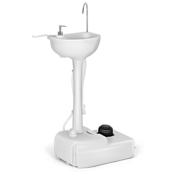 Costway 5 Gallon Mobile Hand Wash Station with Water Tank for Camping ...