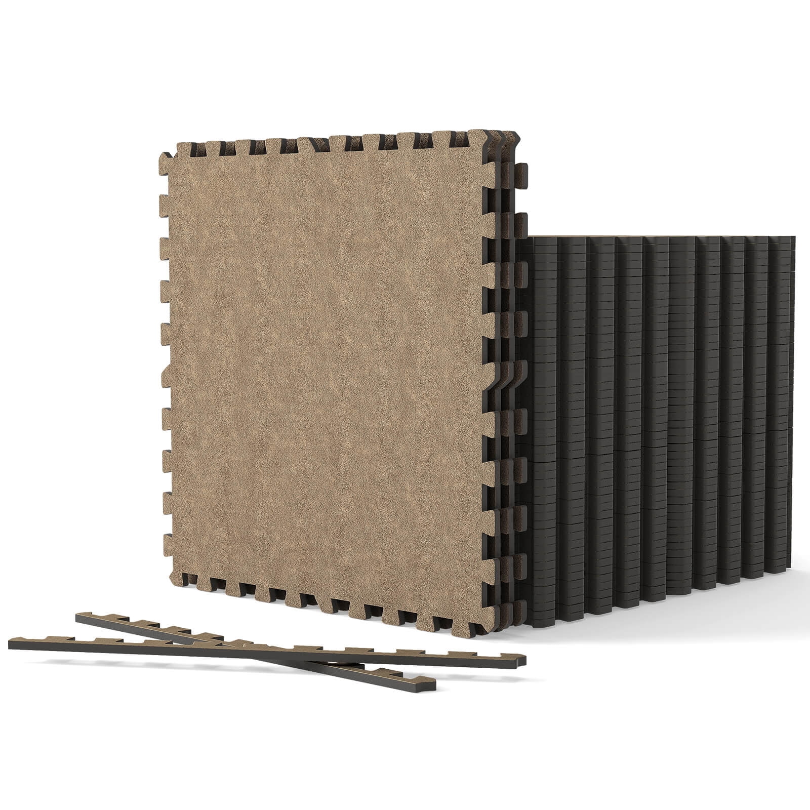Costway 50 Pack-200 Sq.Ft. Foam Floor Tiles Interlocking Carpet Tiles ...