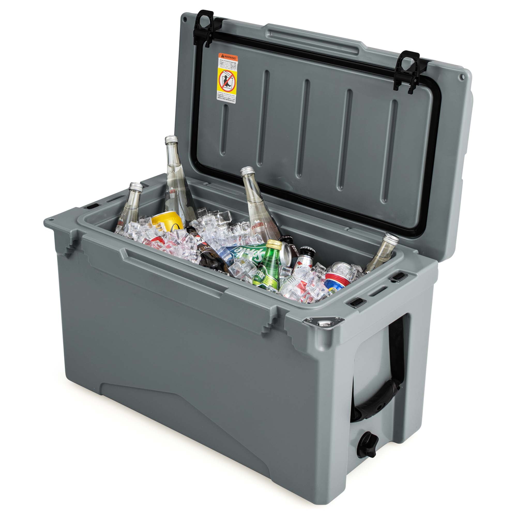 Costway 50 QT Rotomolded Cooler, Portable Ice Chest, 5-7 Days Ice ...