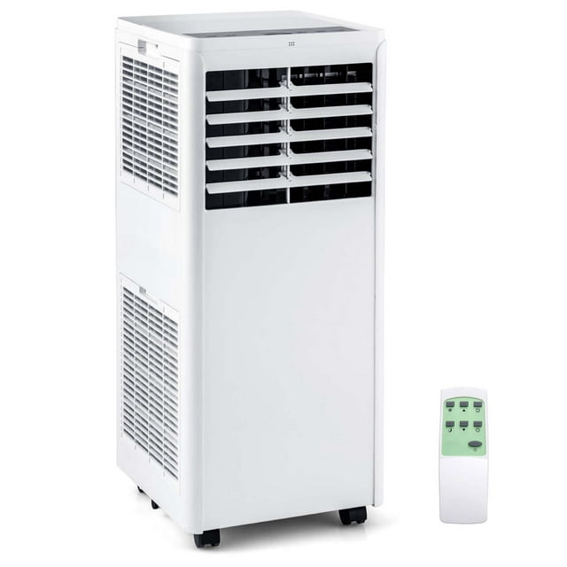 Costway 5000 BTU (8000 BTU ASHRAE) Portable Air Conditioner with Dehumidifier & Fan Sleep Mode ...