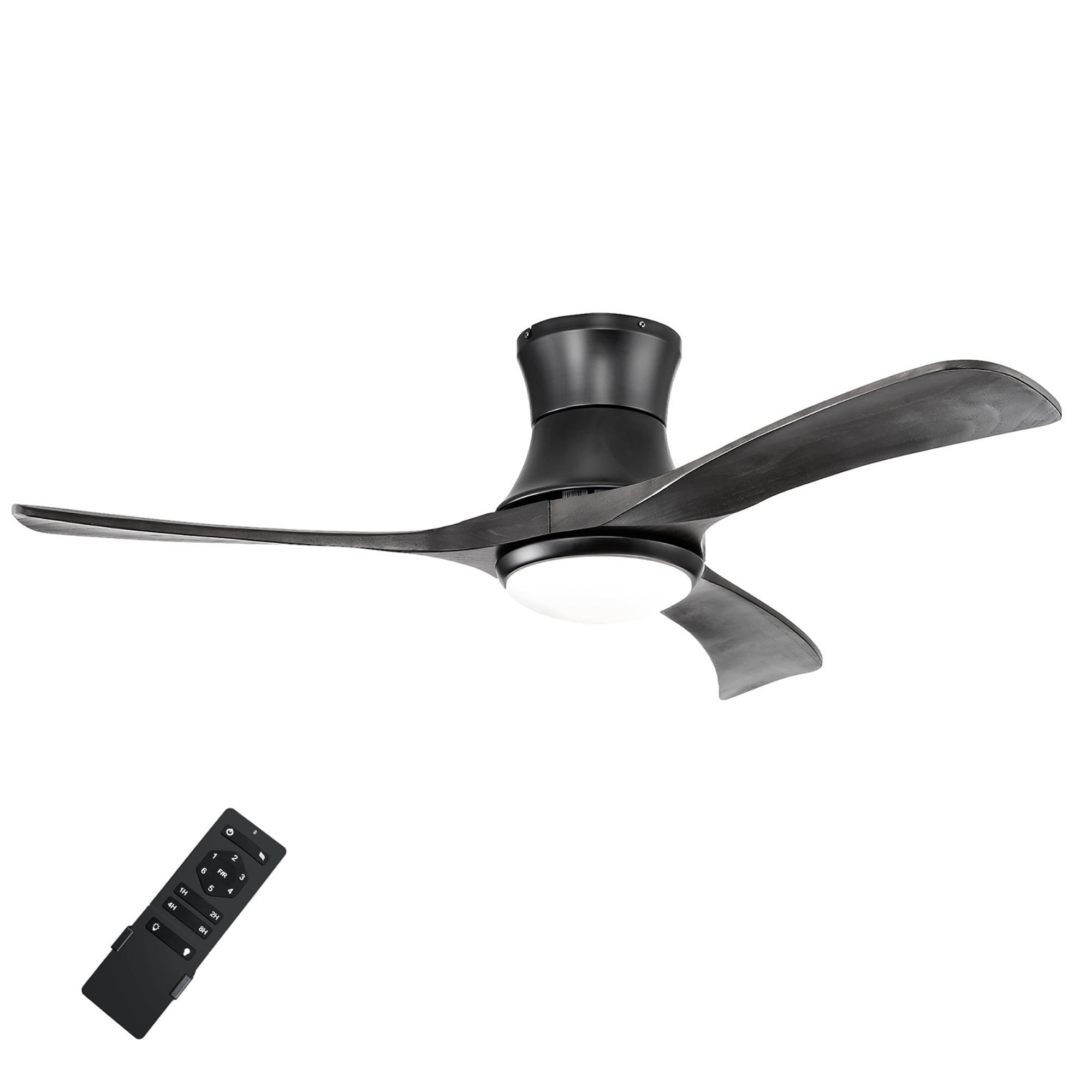 Costway 52 Inches Ceiling Fan with LED Light, Remote Control,6 Wind ...