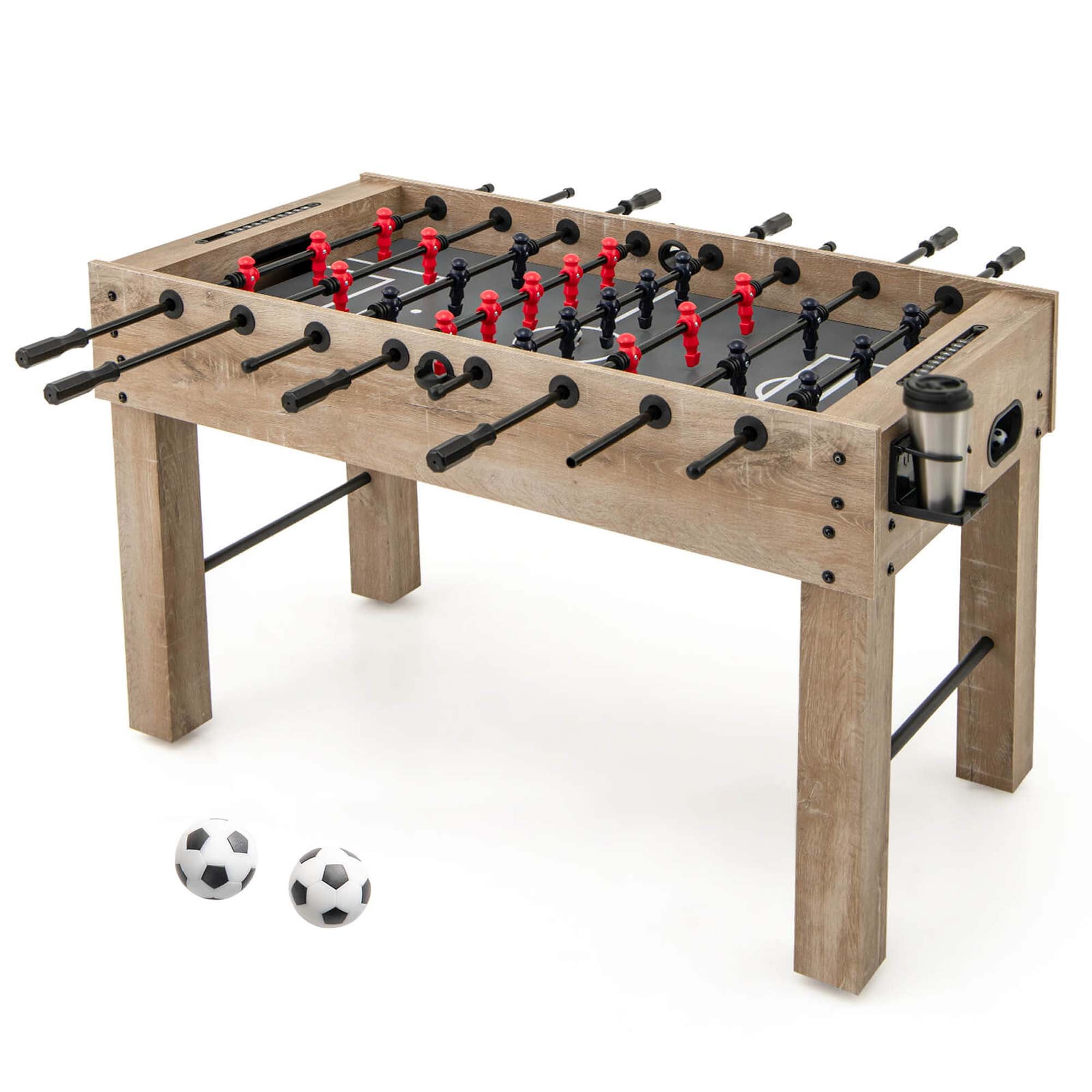Costway 54 Inches Full Size Foosball Table with Legs 2 Balls & 2 ...