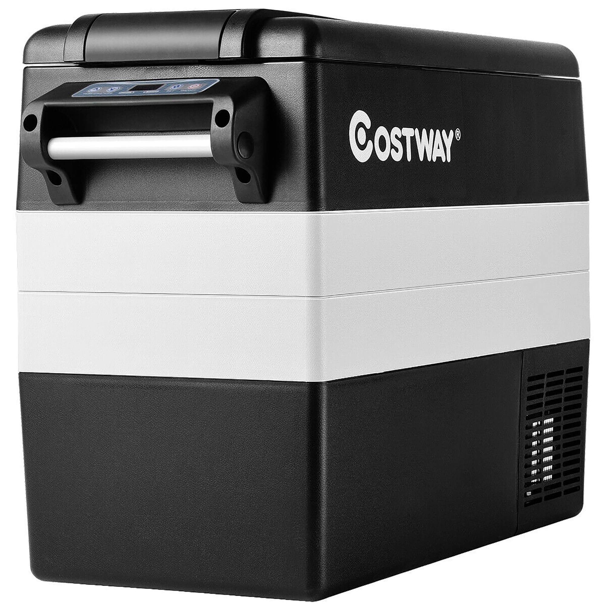 Costway 55 Qt Travelling Fridge: Dual-Zone, AC/DC Portable Electric ...