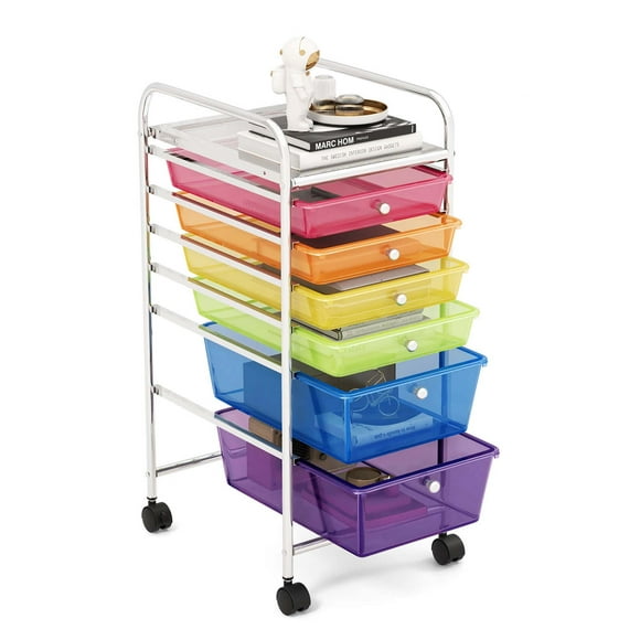 Rolling Craft Cart With Drawers