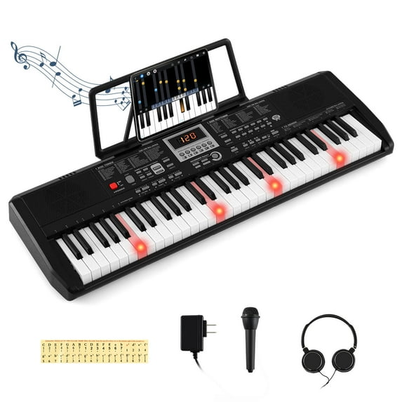Costway 61 Keys Portable Keyboard with 200 Rhythms 200 Tones 70 Demos ...
