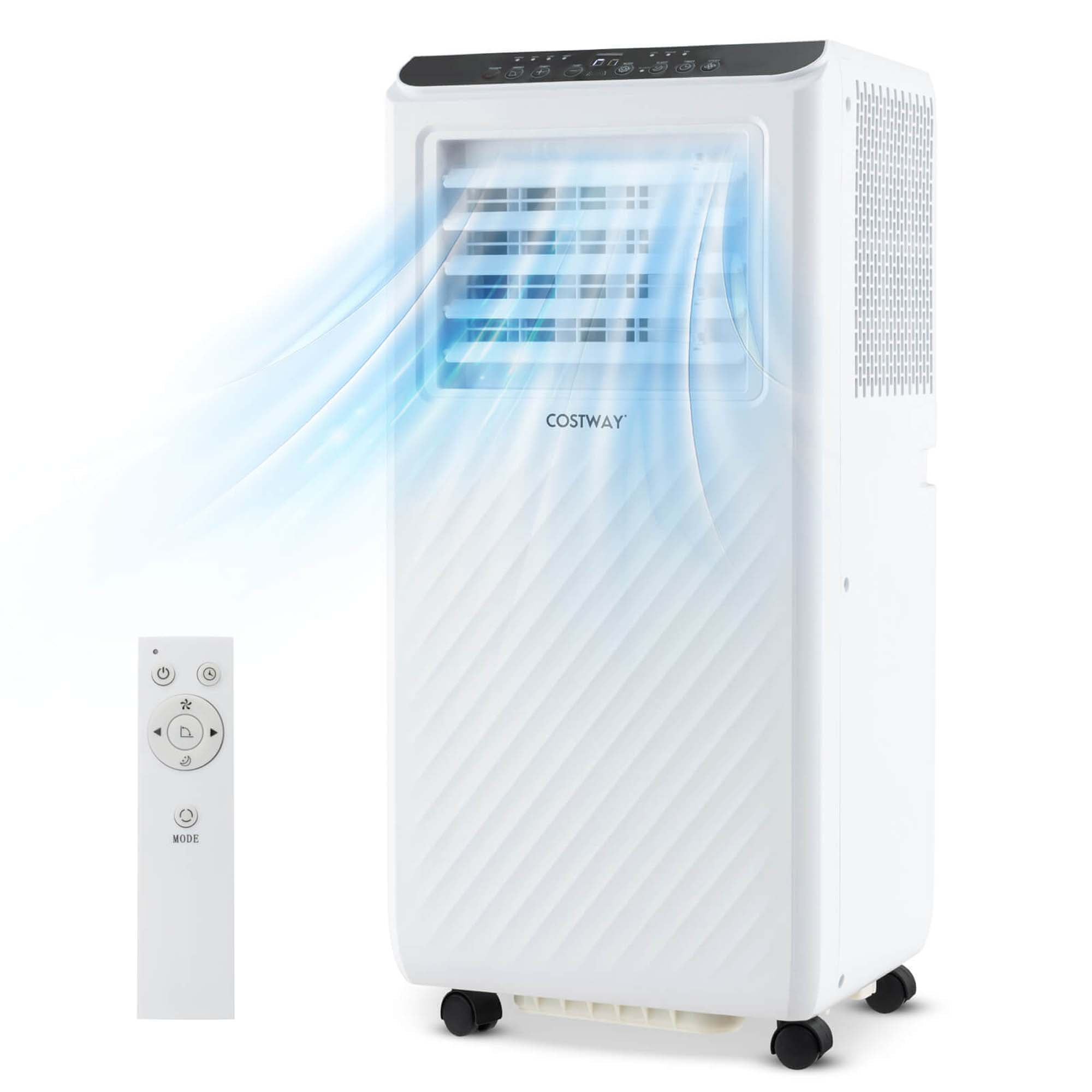 Costway 6500 BTU(10000 BTU ASHRAE) Portable Air Conditioner 3 -in-1 Air Cooler Dehumidifier Fan ...