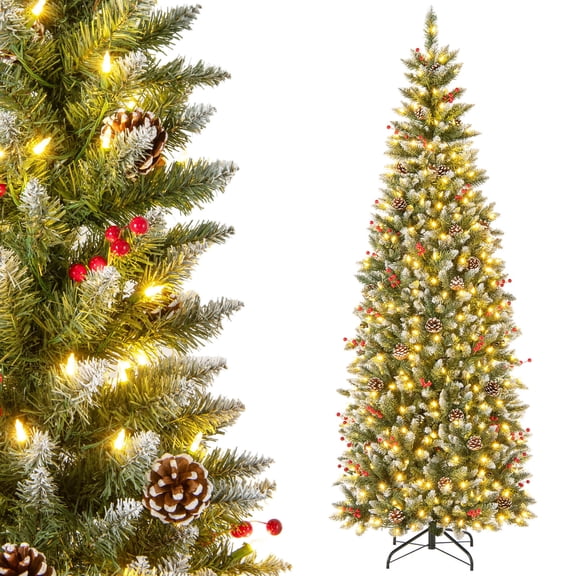 Home Accents Holiday 7.5 ft Jackson Noble Fir LED Pre-Lit Artificial ...