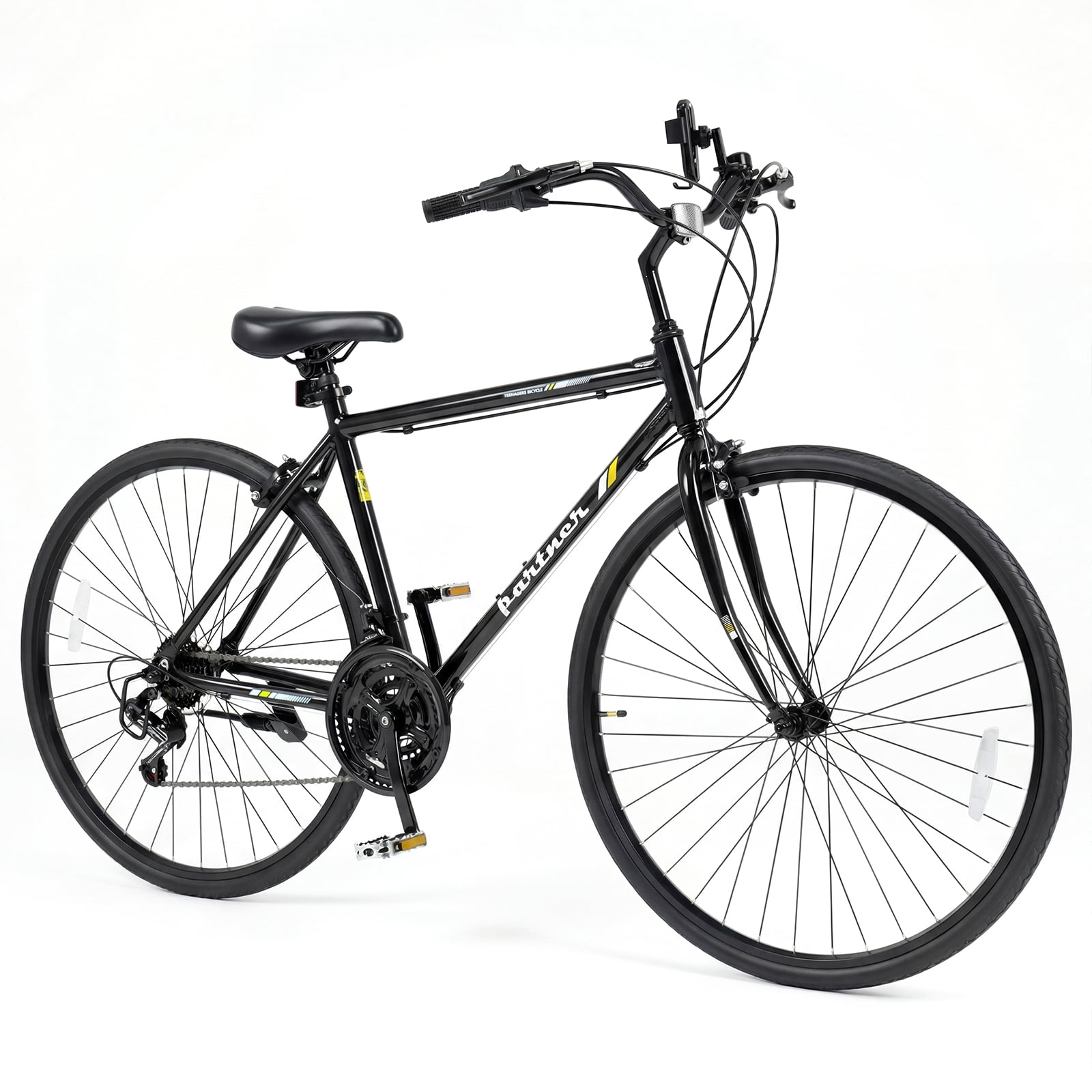 Costway 700C Hybrid Bike for Men Women Adult, 18-Speed Shimano ...