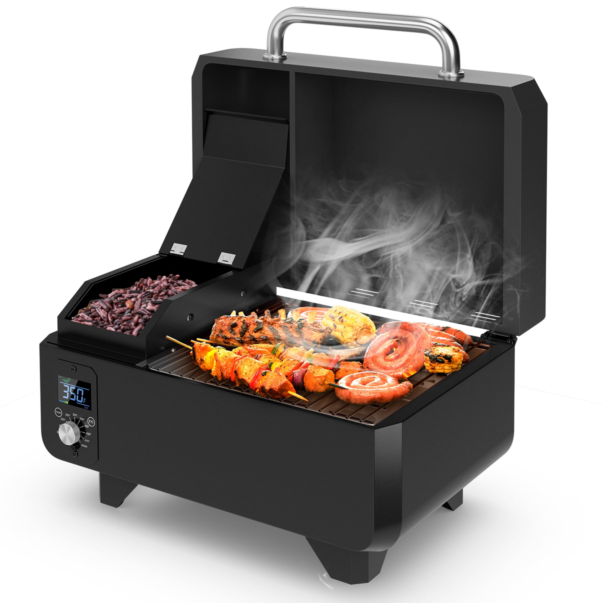 Costway Portable Table top Pellet Grill Outdoor BBQ Smoker w/Digital ...