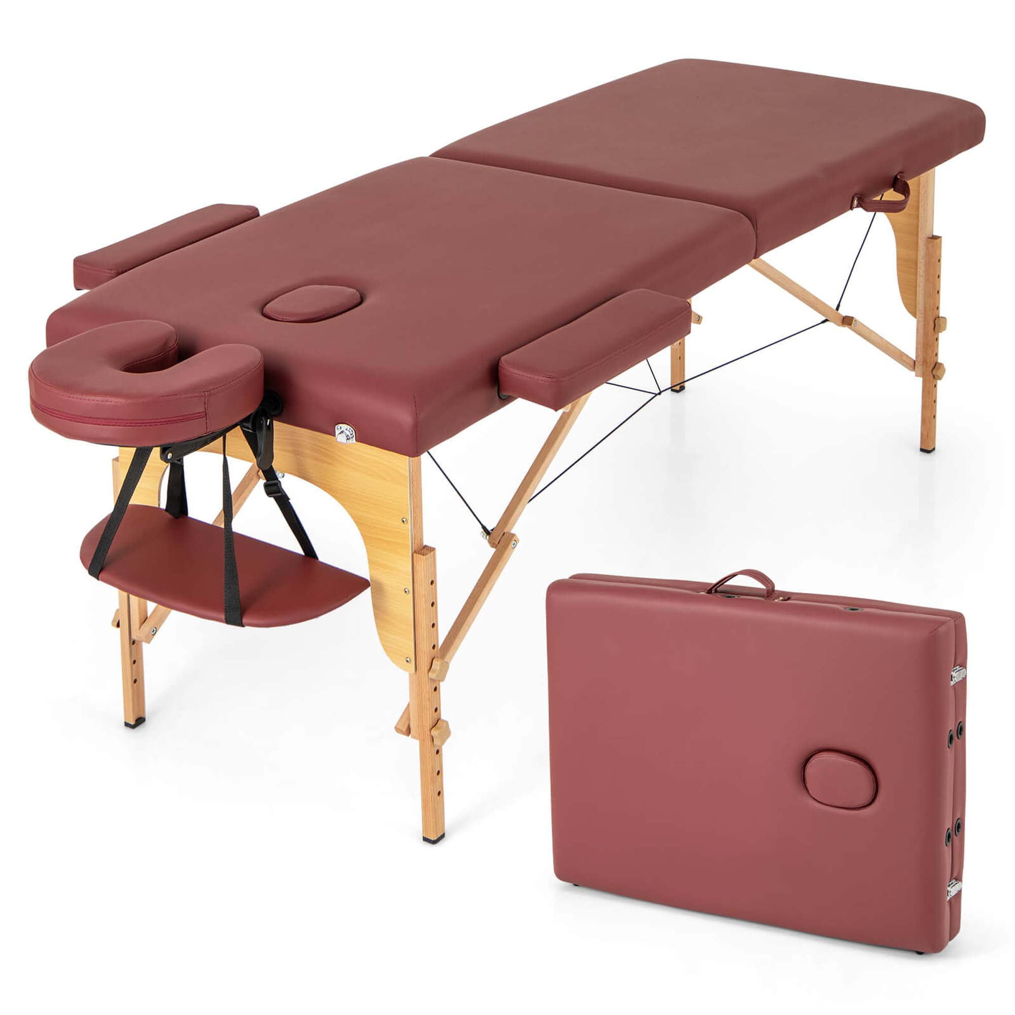 Costway 84" Portable & Foldable Massage Salon Spa Facial Care Tattoo ...