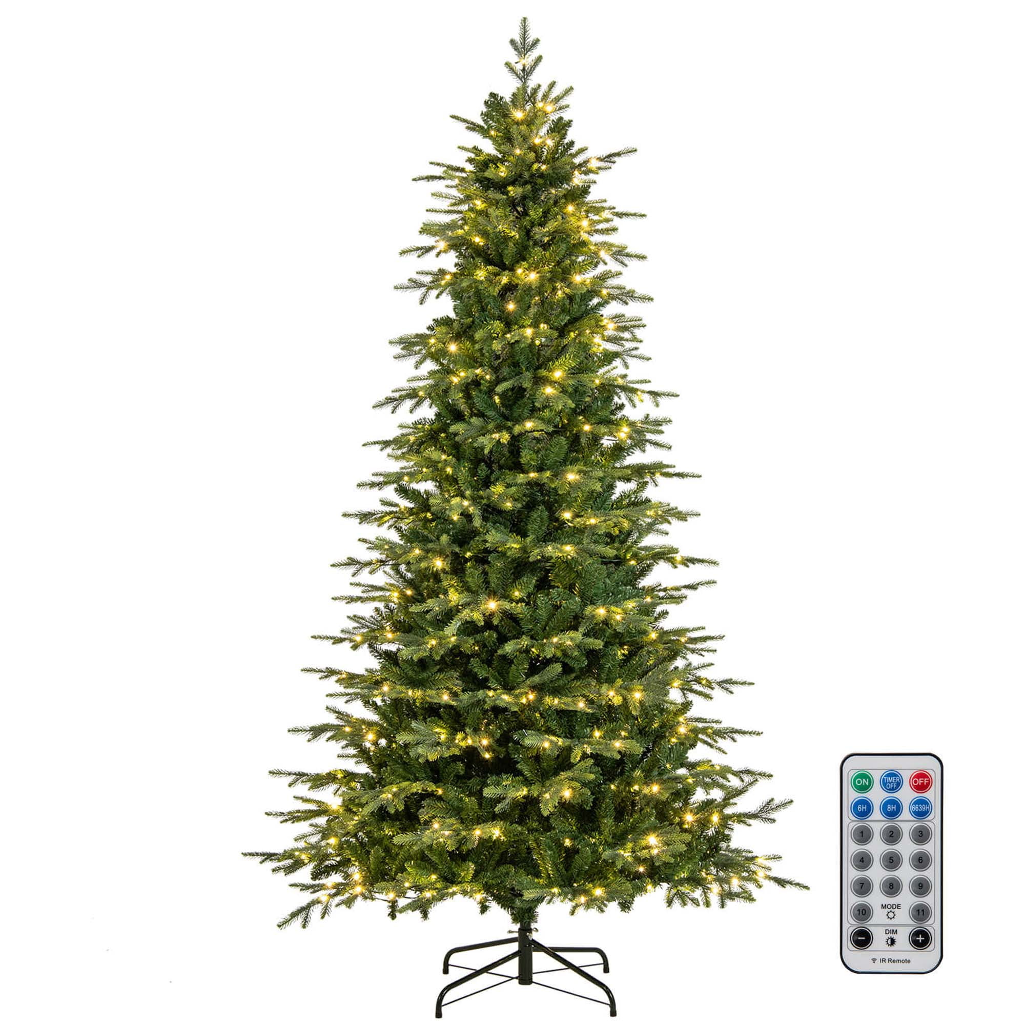 Costway 9 FT Artificial Christmas Tree with 1770 Branch Tips 560 LED ...