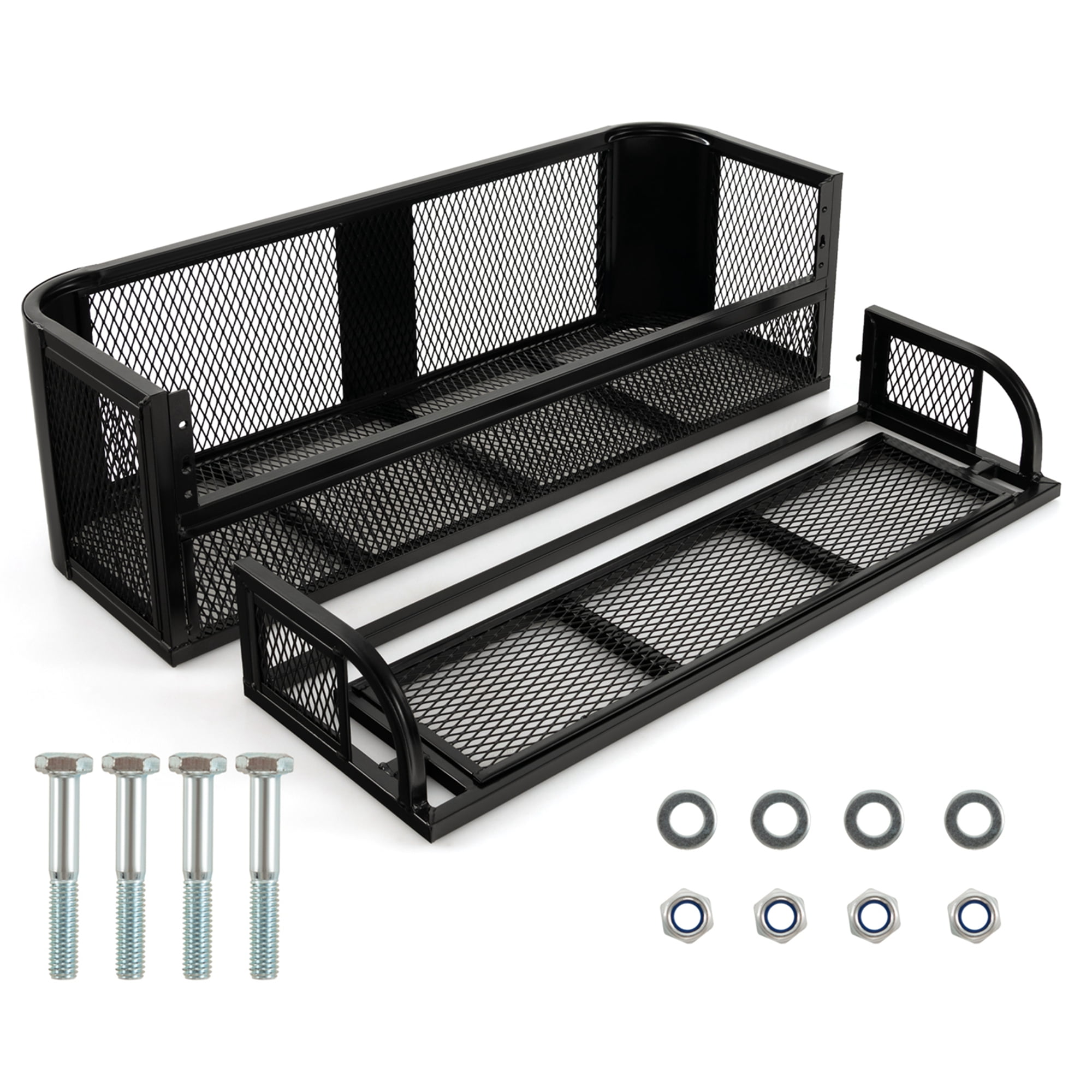 Costway ATV UTV Steel Cargo Hunting Rear Drop Basket Rack: Durable ...