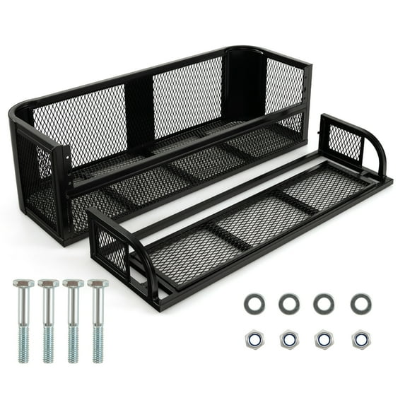 Costway ATV UTV Steel Cargo Hunting Rear Drop Basket Rack: Durable ...