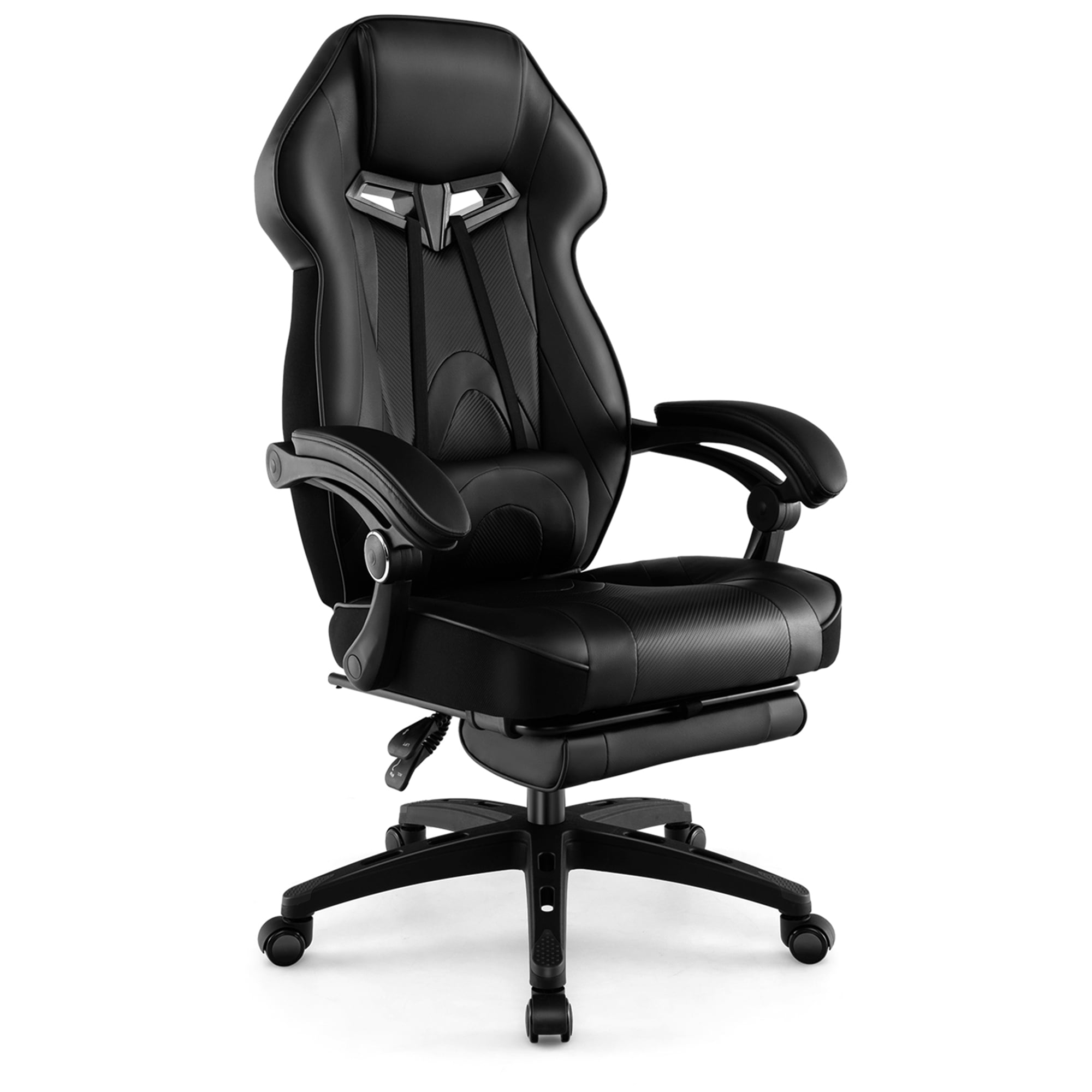 Costway Adjustable E-Sports Racing Style Chair with Padded Headrest ...