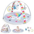 Costway Baby Play Gym Mat Thicker Tummy Time Mat with 5 Detachable ...
