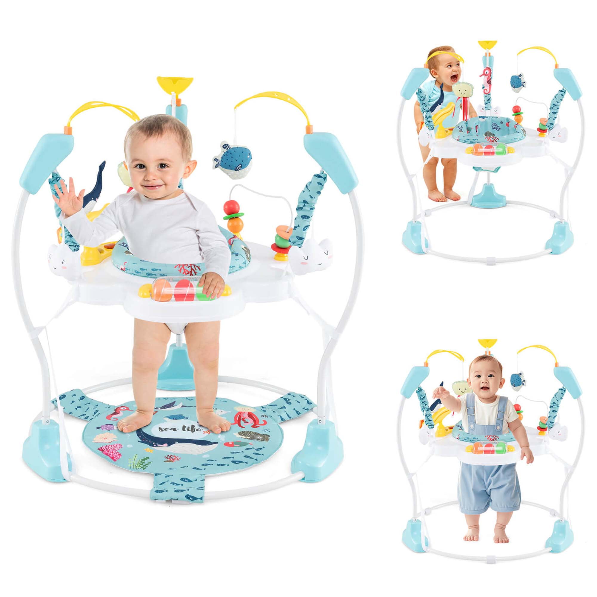 Costway Baby Stationary Activity Center Infant Jumper with Removable ...