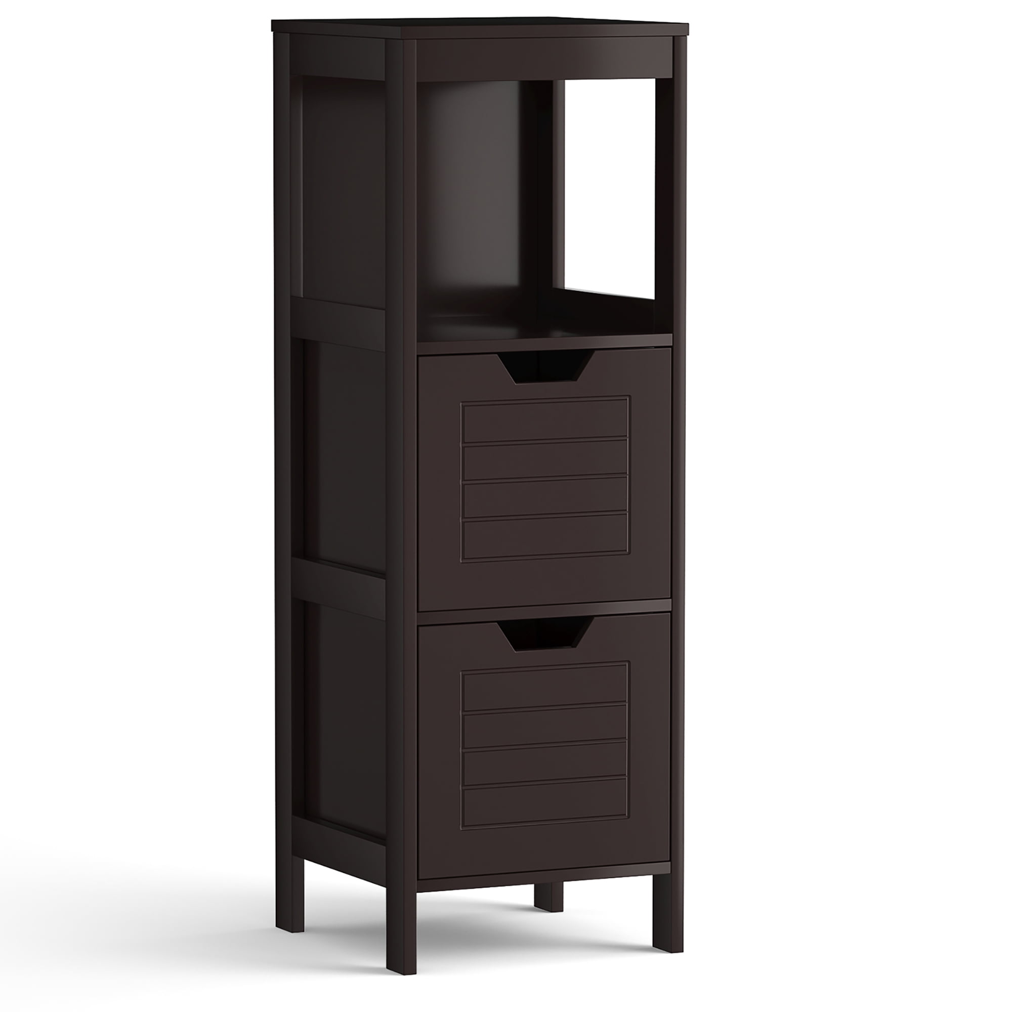 Costway Standing Drawers Bathroom Wooden Floor Cabinet, Multifunction ...