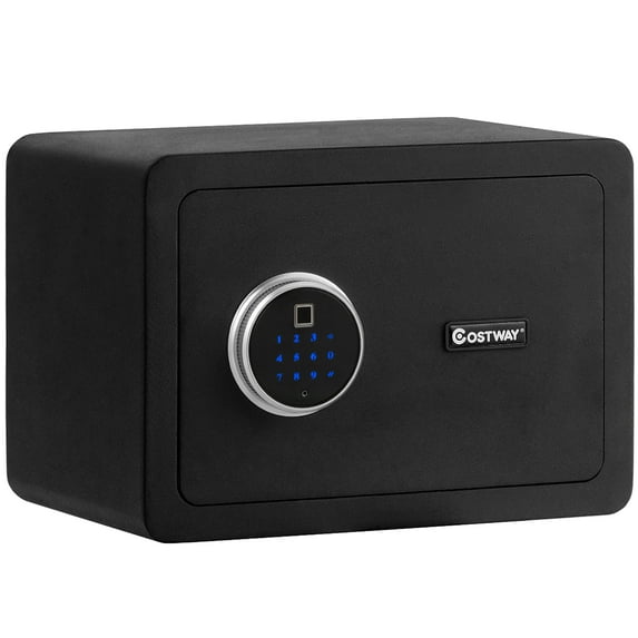 Costway Biometric Lock Standalone Safes, 16.11 in * 12.97 in * 12.18 in Steel Black, 24.5 lbs ...